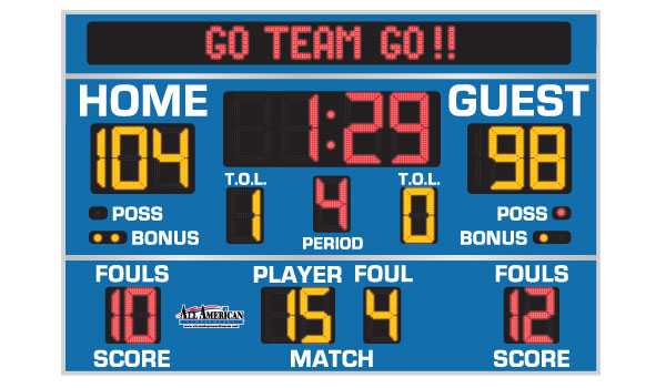 Scoreboard: 8218EMC - All American Scoreboards